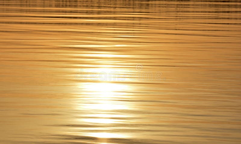 Sunrise Reflection on the Water Surface. Stock Photo - Image of beauty ...