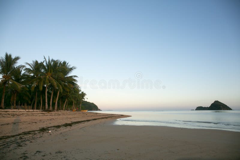 Sunrise on a Remote Beach in Asia Stock Image - Image of beach, sand ...