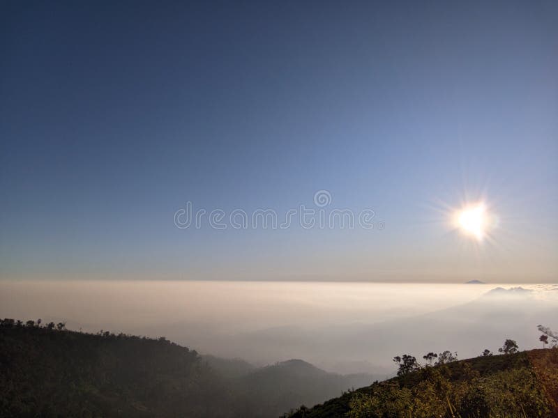 Sunrise, Sun Rising Over the City of Grado Seen from the Sea Lagoon ...
