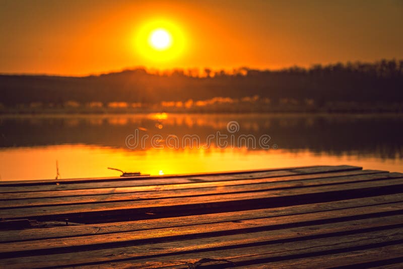 Sunrise on river stock photo. Image of river, summer - 108535466
