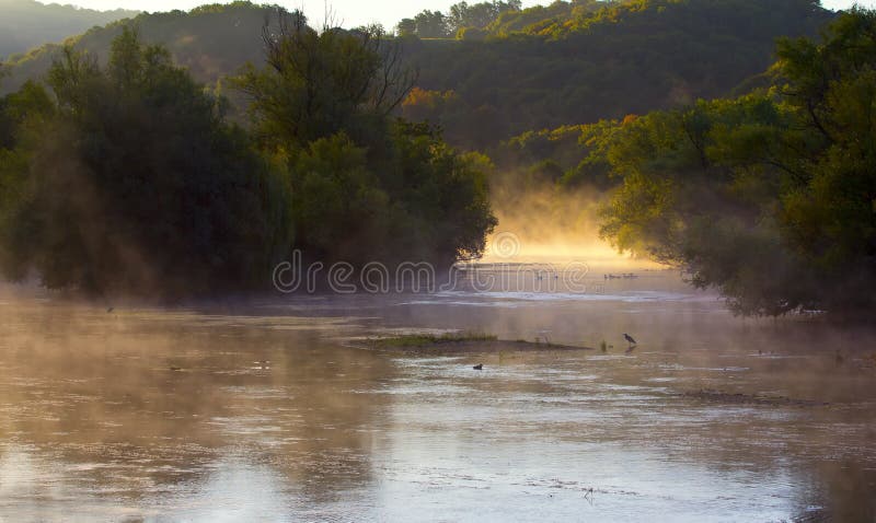 Sunrise by the river stock photo. Image of mist, sunrise - 30425634