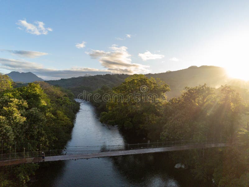Sunrise River Panama stock photo. Image of mist, lake - 234923984
