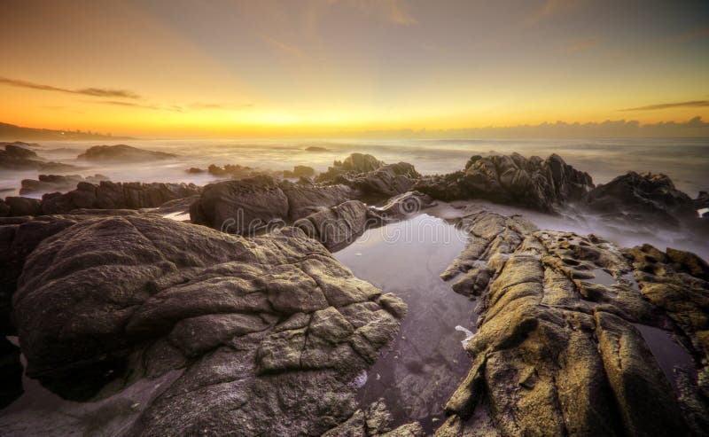 Sunrise Rocks, South Africa Stock Image - Image of wide, beach: 39553189