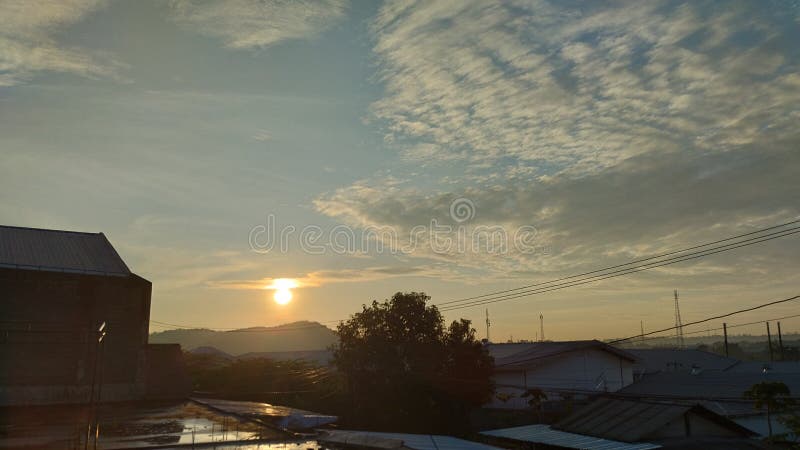 Sunrise at the Rooftop Seems so Good To See Stock Image - Image of ...