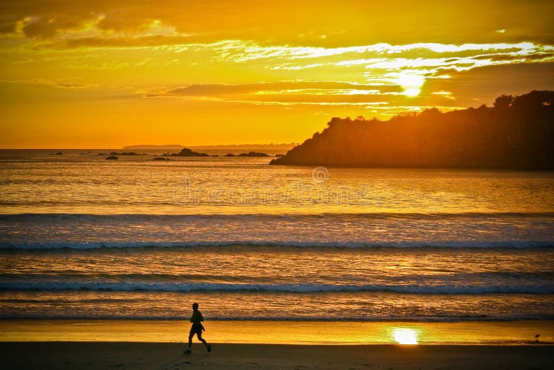 Sunrise runner stock image. Image of outdoor, clouds - 16112121