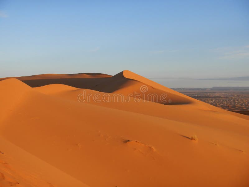 Sunrise in Sahara desert stock image. Image of southern - 53478371