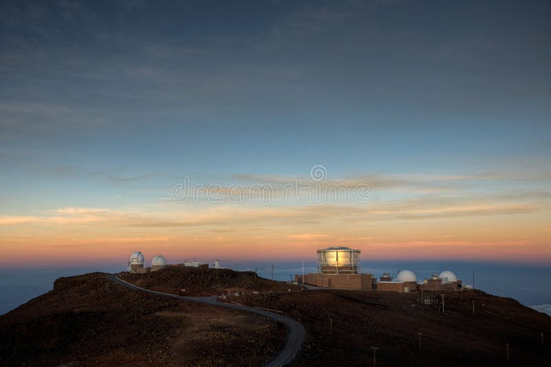 Sunrise on Science City stock image. Image of haleakala - 19459583