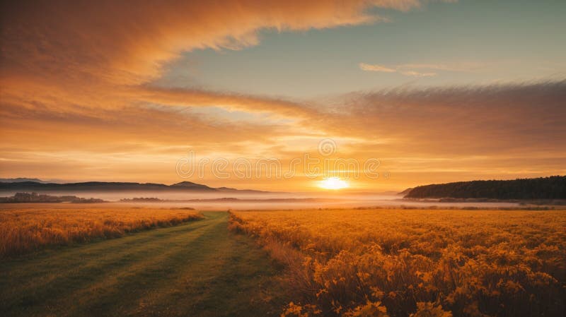 Sunrise in Seasonal Change Duration Stock Image - Image of change ...