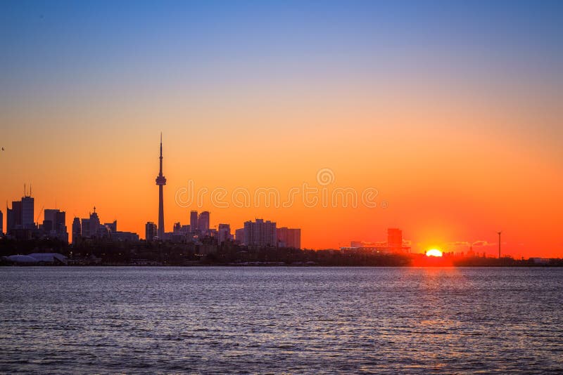 Sunrise at Sheldon Lookout Toronto Stock Image - Image of march, trail ...