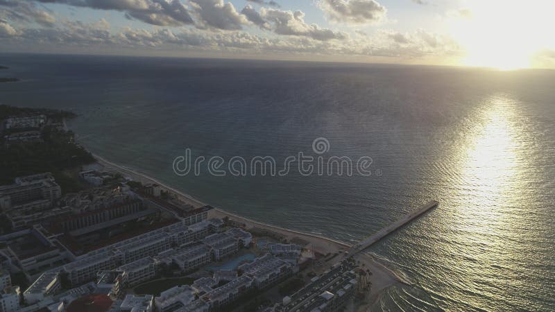 Sunrise at the Shore from Above Stock Image - Image of horizon, sunset ...