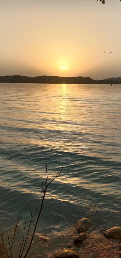 Sunrise side of water stock photo. Image of water, dusk - 255925604