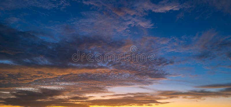 Sunrise Sky with Clouds. Sunset Sky on Twilight in the Evening with Sunset. Cloud Nature Sky ...