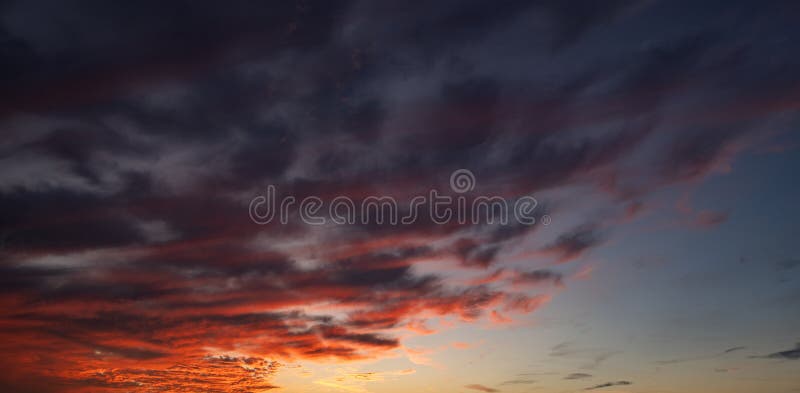 Sunrise Sky with Clouds. Sunset Sky on Twilight in the Evening with ...