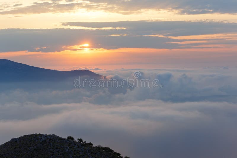 Sunrise sky landscape. stock photo. Image of dawn, beautiful - 58097920