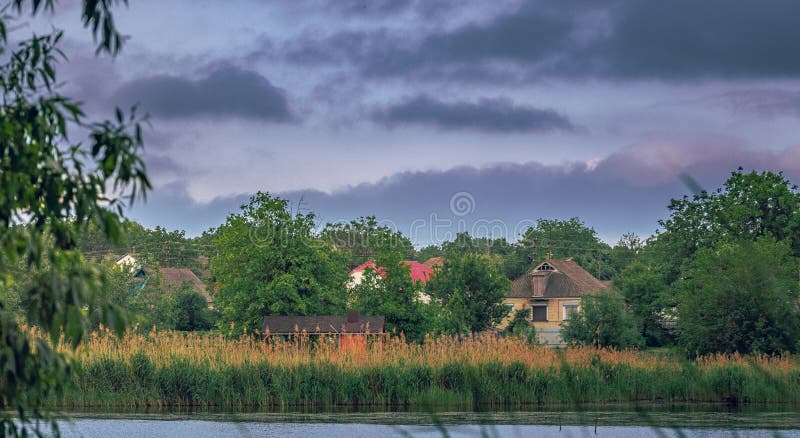 Sunrise in small town stock photo. Image of landscape - 144875762