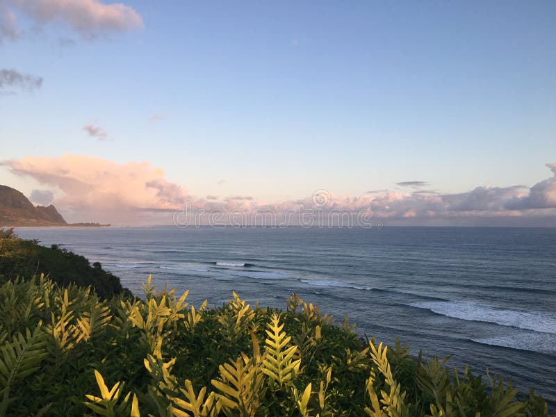Sunrise in Spring on Kauai Island, Hawaii. Stock Image - Image of ...