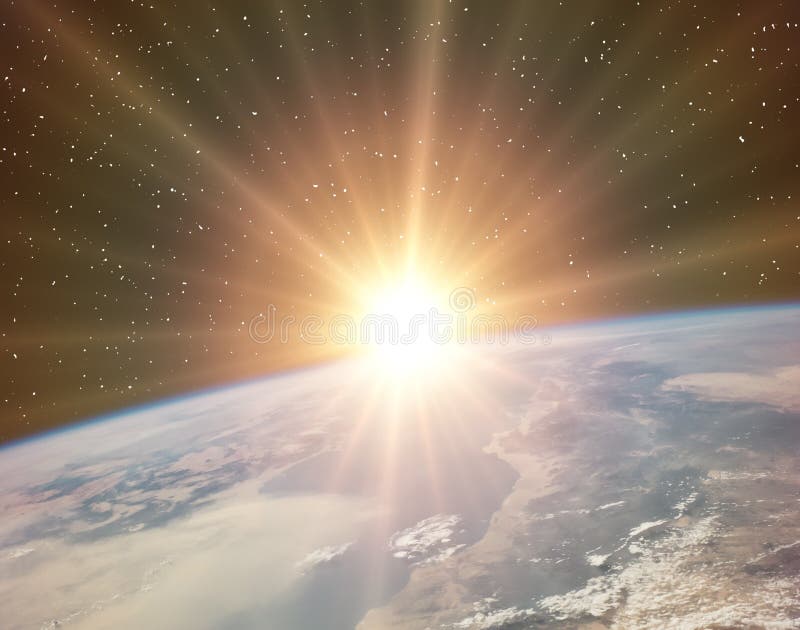 Sunrise and stars stock photo. Image of scene, dusk, skyline - 20695896