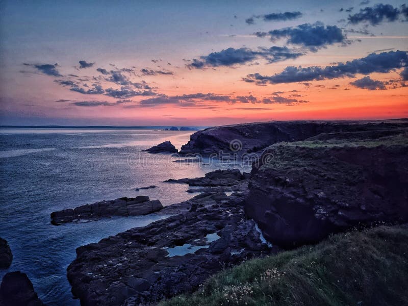 A Sunrise on the Stunning Welsh Coast Stock Photo - Image of stunning ...