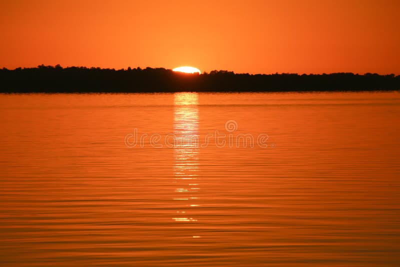 Sunrise. Sun Reflection in Water Sea Bay Stock Image - Image of ...