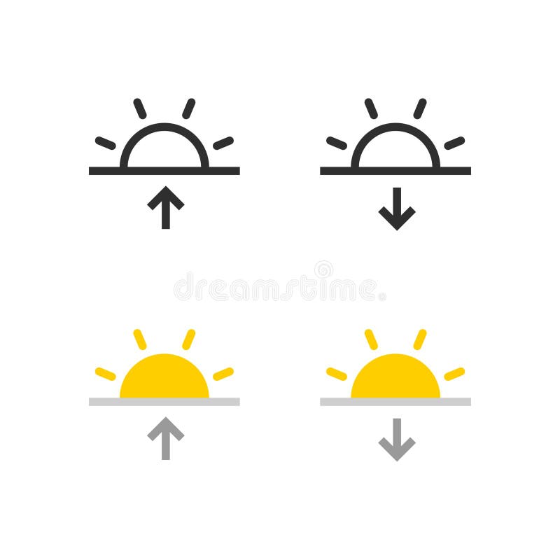 Sunrise and Sunset Directions Stock Vector - Illustration of icon ...