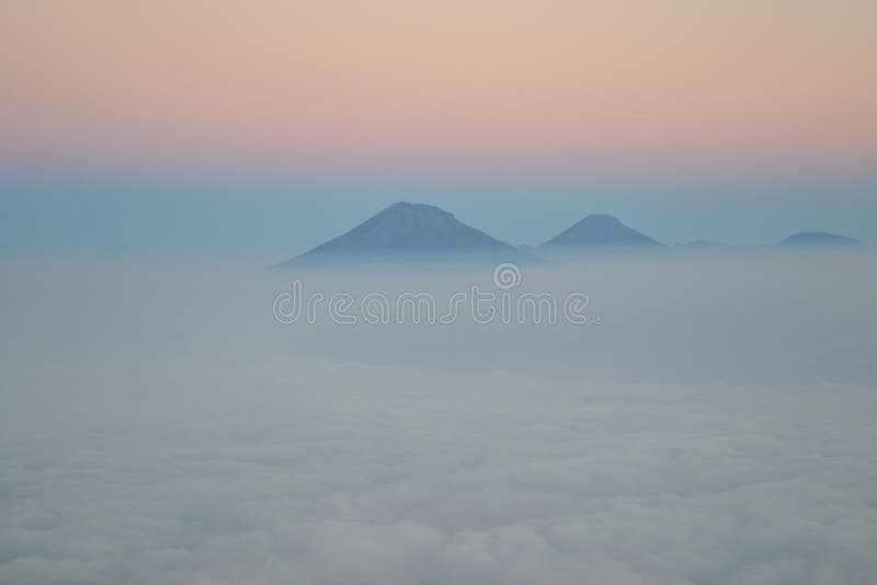 Mt merapi sunrise view stock photo. Image of landscape - 255464682