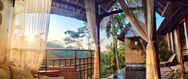 Sunrise at Ubud Valley stock image. Image of vacation - 248410605