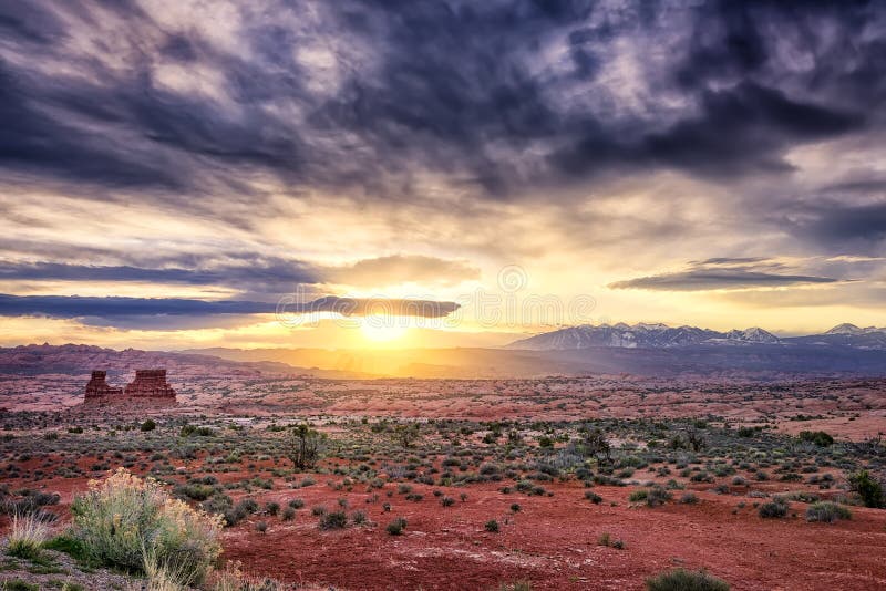 Sunrise in the Utah Desert stock photo. Image of national - 39408776