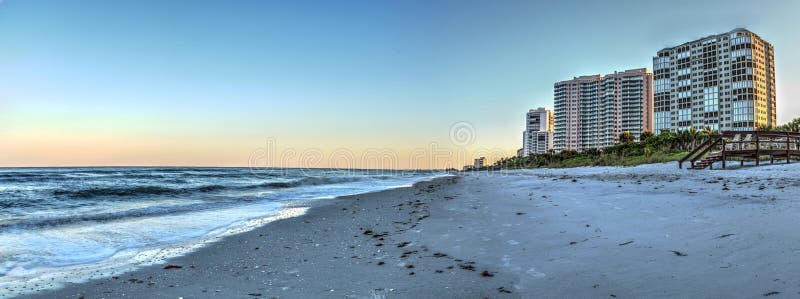 Sunrise at Vanderbilt Beach Along the Gulf Coast Stock Photo - Image of ...