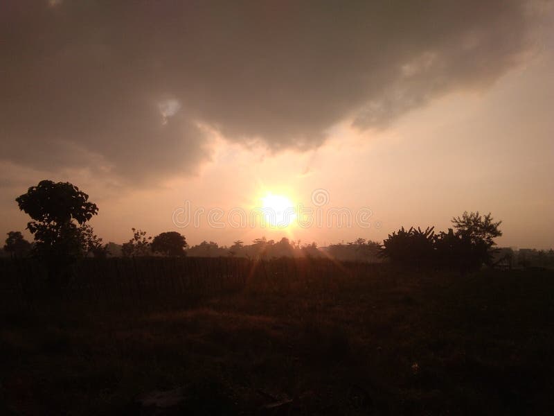 The View of the Sunrise in the Morning that Looks Beautiful Stock Photo ...