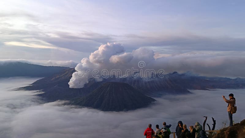Sunrise View from Mount Bromo in Indonesia Editorial Image - Image of ...
