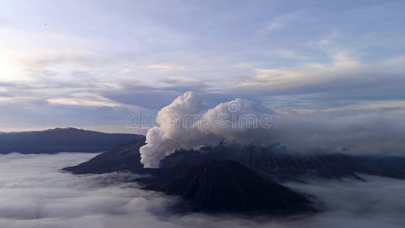 Sunrise View from Mount Bromo in Indonesia Stock Image - Image of ...