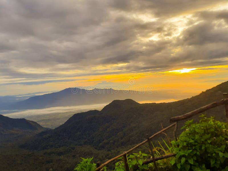 Sunrise View on Mount Sagara Stock Photo - Image of beam, sunrise ...