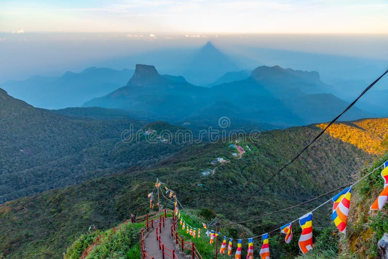 Sunrise View Over the Alternative Path To Adam S Peak, Sri Lanka Stock ...