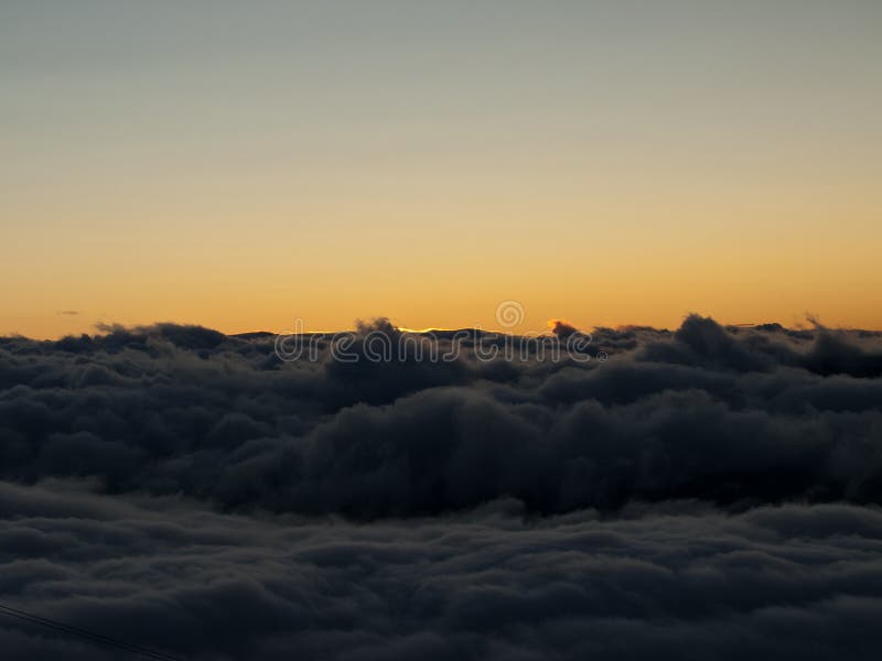 Sunrise or Sunset View at High Altitude Stock Image - Image of ...