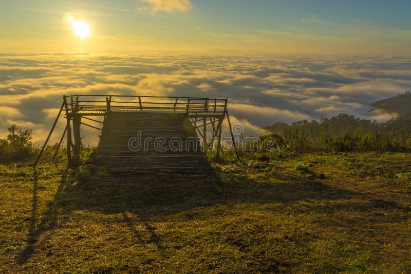 Sunrise View Point , Doi Angkhang Stock Photo - Image of point, gold ...
