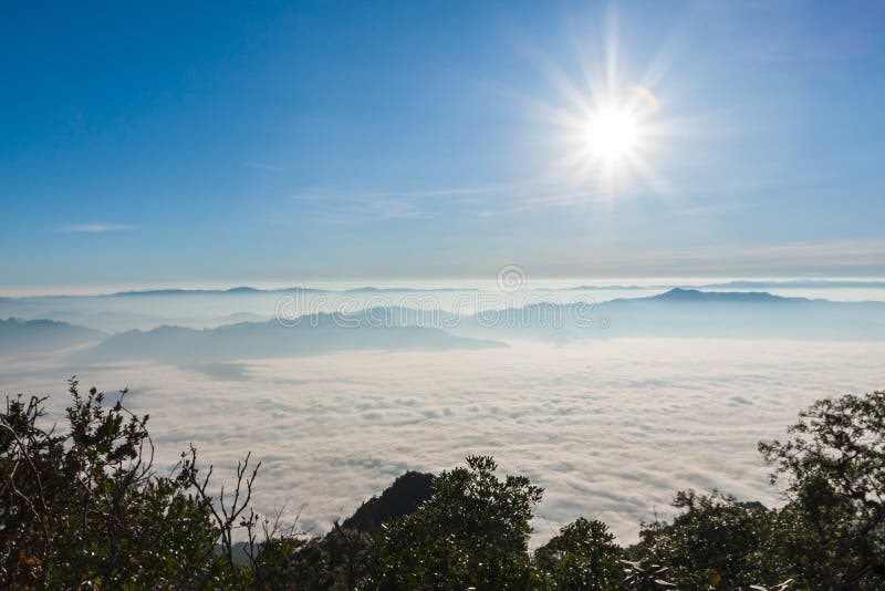 Sunrise View Point from Doi Chiang Dao Mountain Stock Image - Image of ...