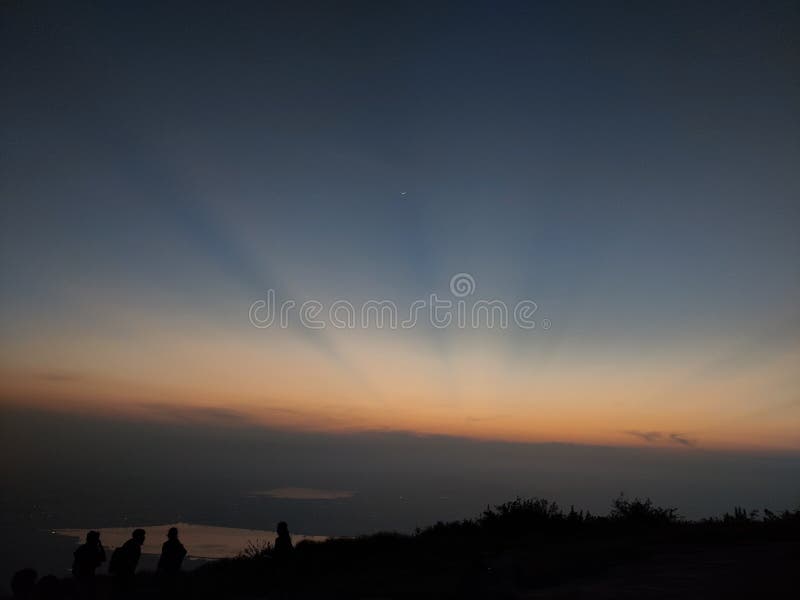 Sunrise View Point Skandagiri Stock Image - Image of skan, skandagiri ...