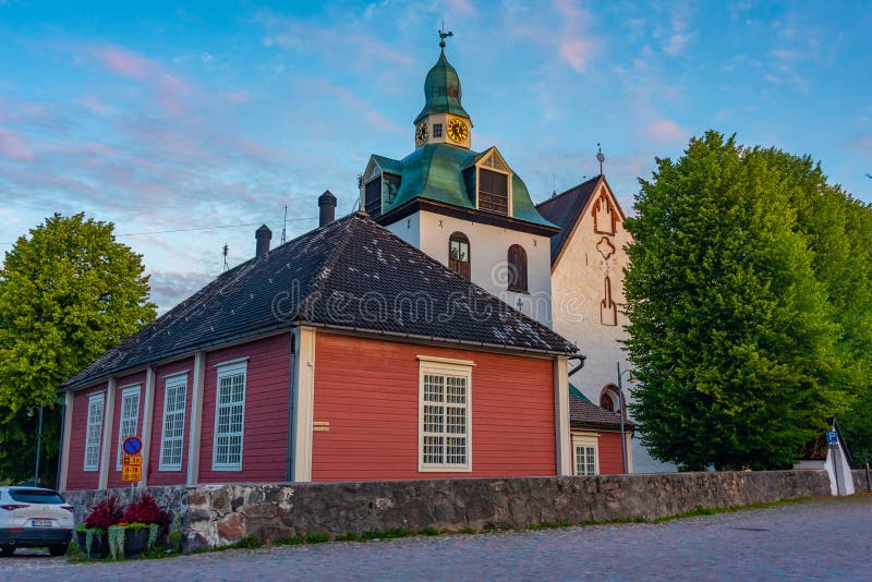 Sunrise View of Porvoo Cathedral in Finland Editorial Stock Image ...