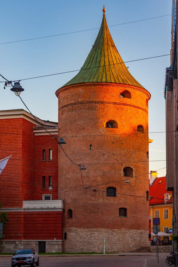 Sunrise View of the Powder Tower in Riga, Latvia Editorial Photo ...