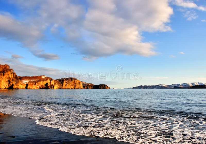 The Sunrise View on the Shoreline Stock Image - Image of incredible ...