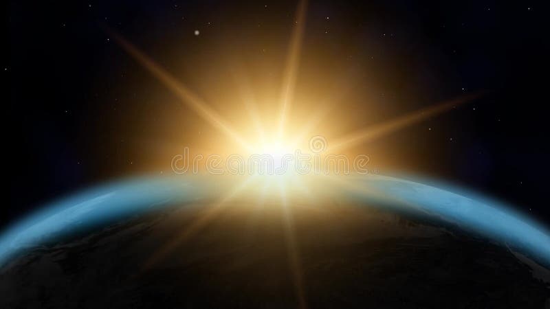Sunrise in space stock video footage. Video of sunlight - 37637084