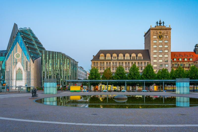 Sunrise View of the University of Leipzig in Germany Stock Photo ...