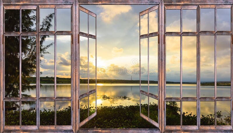 Sunrise View from the Window Stock Image - Image of house, awake: 63992923