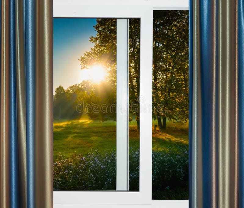 Sunrise View from the Window Stock Photo - Image of break, bright: 90629070