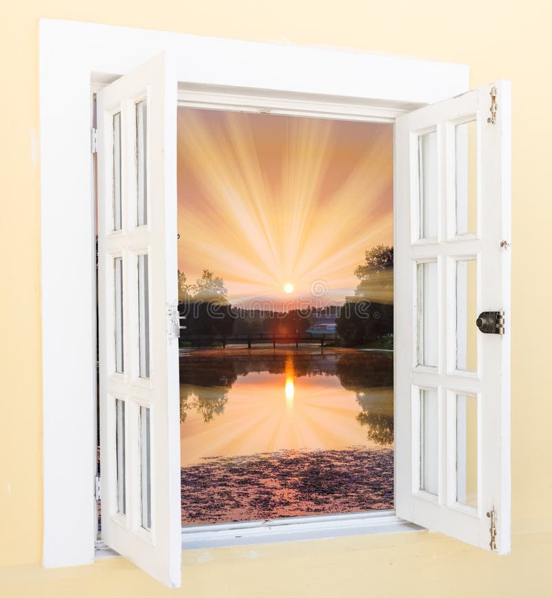 Sunrise View From The Window Stock Photo - Image of cloudy, house: 75340596