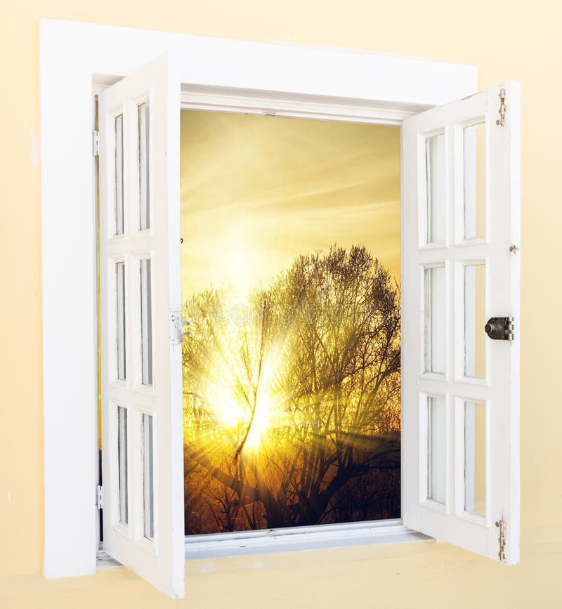 Sunrise View from the Window Stock Image - Image of house, awake: 63992923