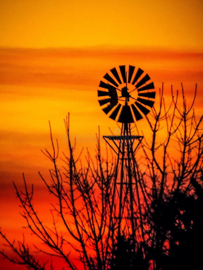 Sunrise on a Windmill stock photo. Image of countryside - 61660614
