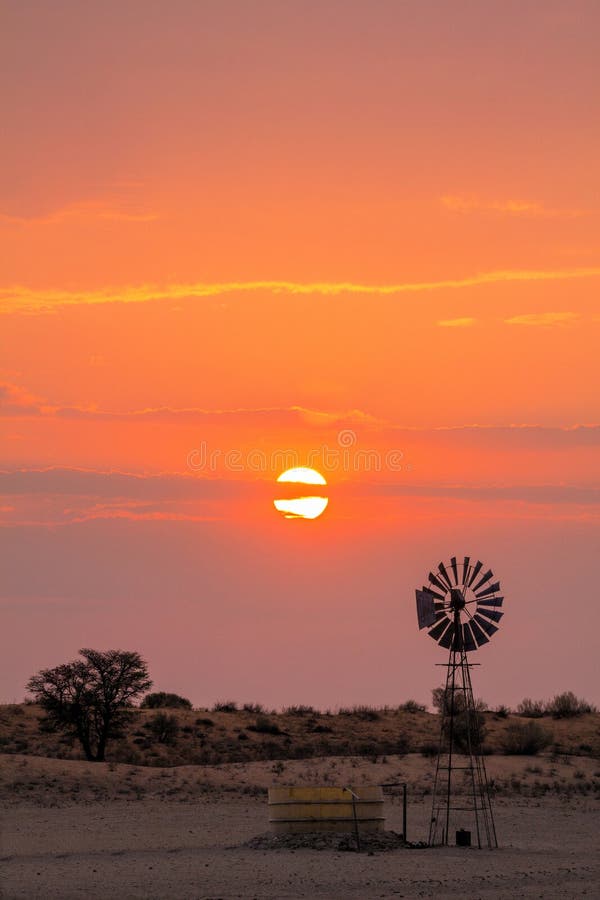Sunrise by Windmill in Winter Stock Image - Image of horizon, frozen ...