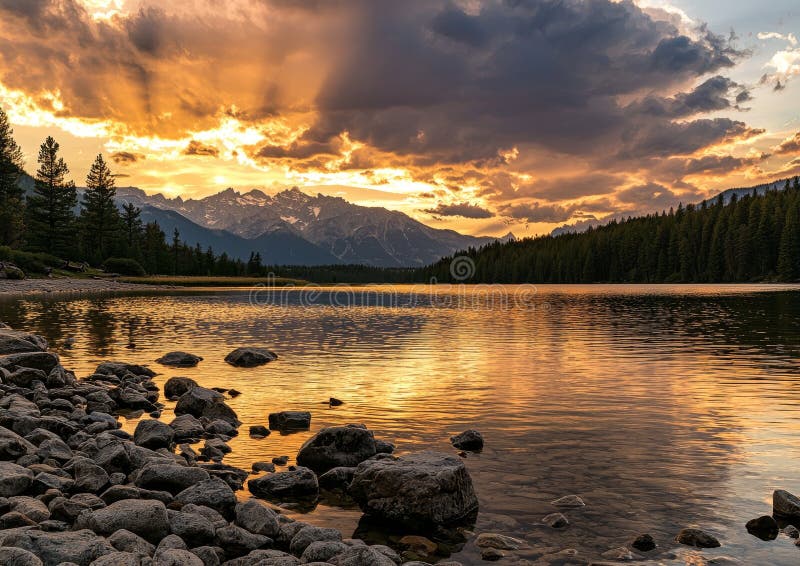Sunrise at Yellowstone, Reflected in Low Light, Captured in a Beautiful ...