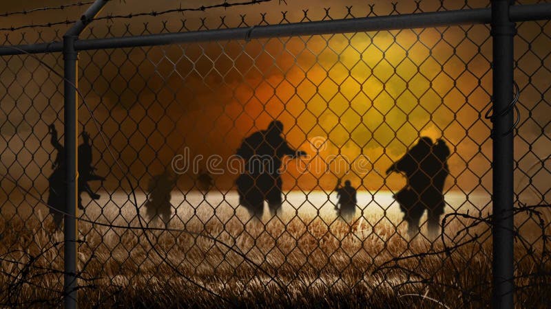 Red Zombies Behind the Wire Stock Footage - Video of celebrate, holiday ...